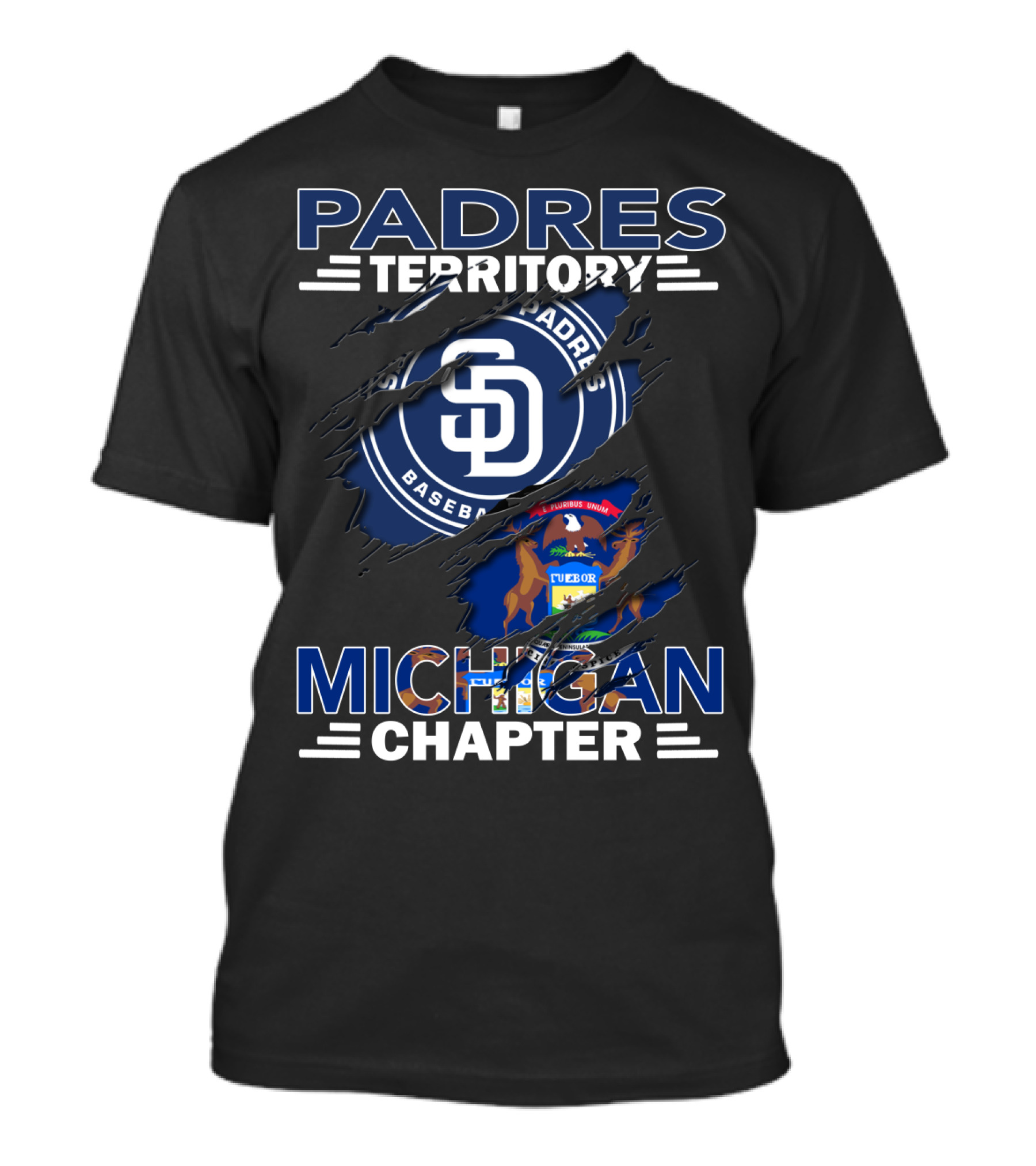 Padres Territory SD Baseball Michigan Chapter T-Shirt
