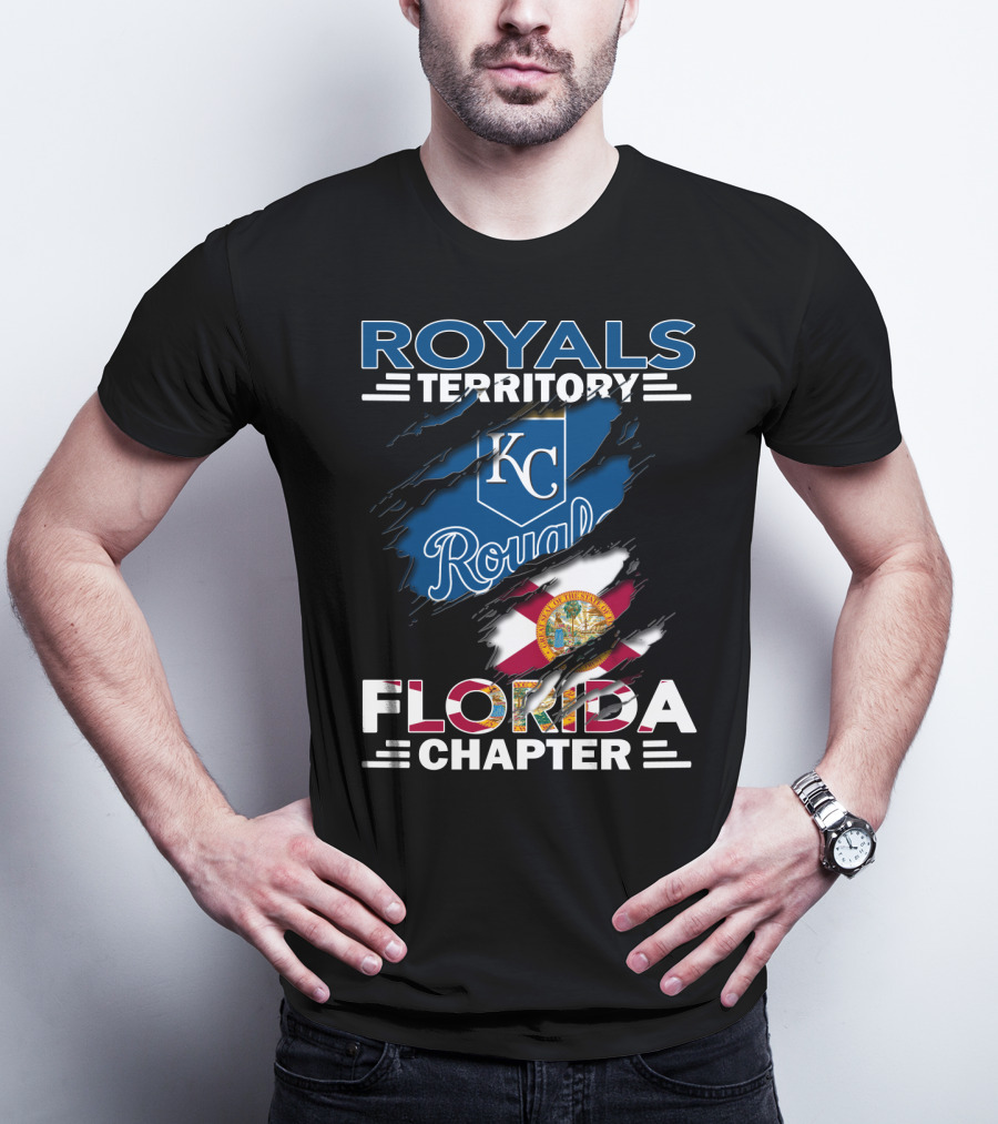 Royals Territory Florida Chapter KC Royals Logo Florida Flag Emblem T-Shirt