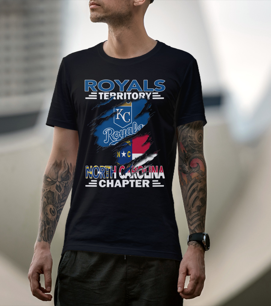 Royals Territory North Carolina Chapter KC Royals NC Flag T-Shirt