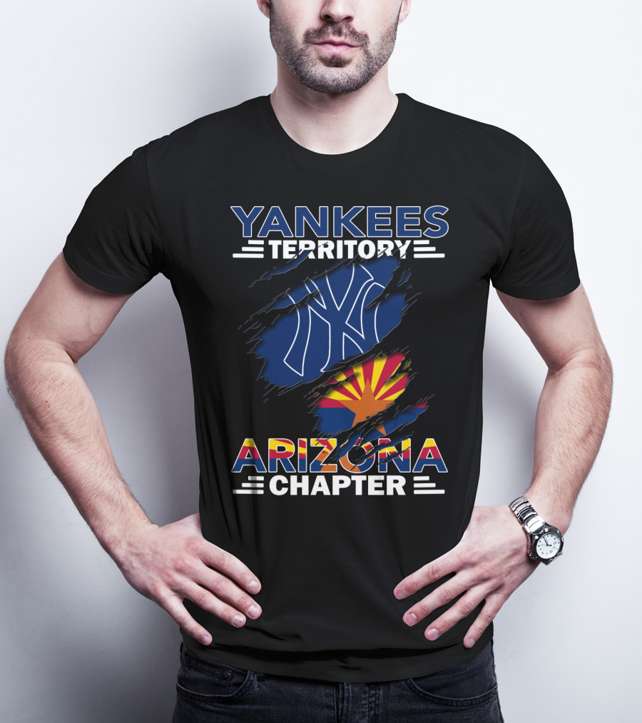 Yankees Territory Arizona Chapter Yankees Logo And Arizona Flag T-Shirt