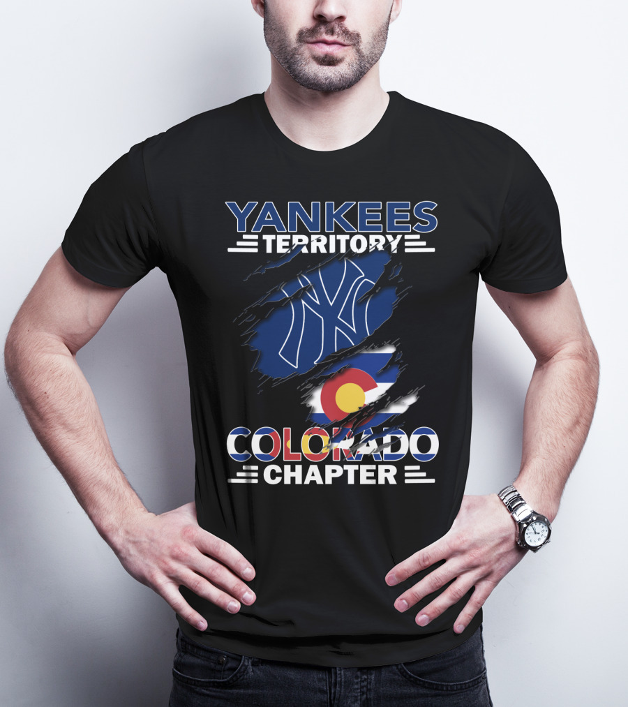 Yankees Territory Colorado Chapter New York Yankees Colorado Flag T-Shirt