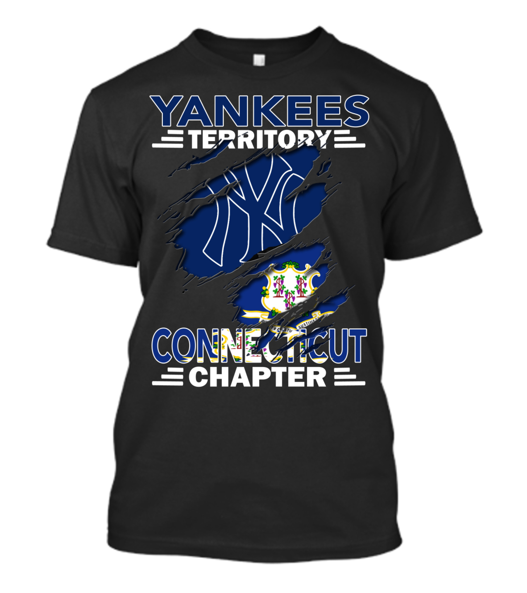 Yankees Territory Connecticut Chapter NY Logo State Pride T-Shirt