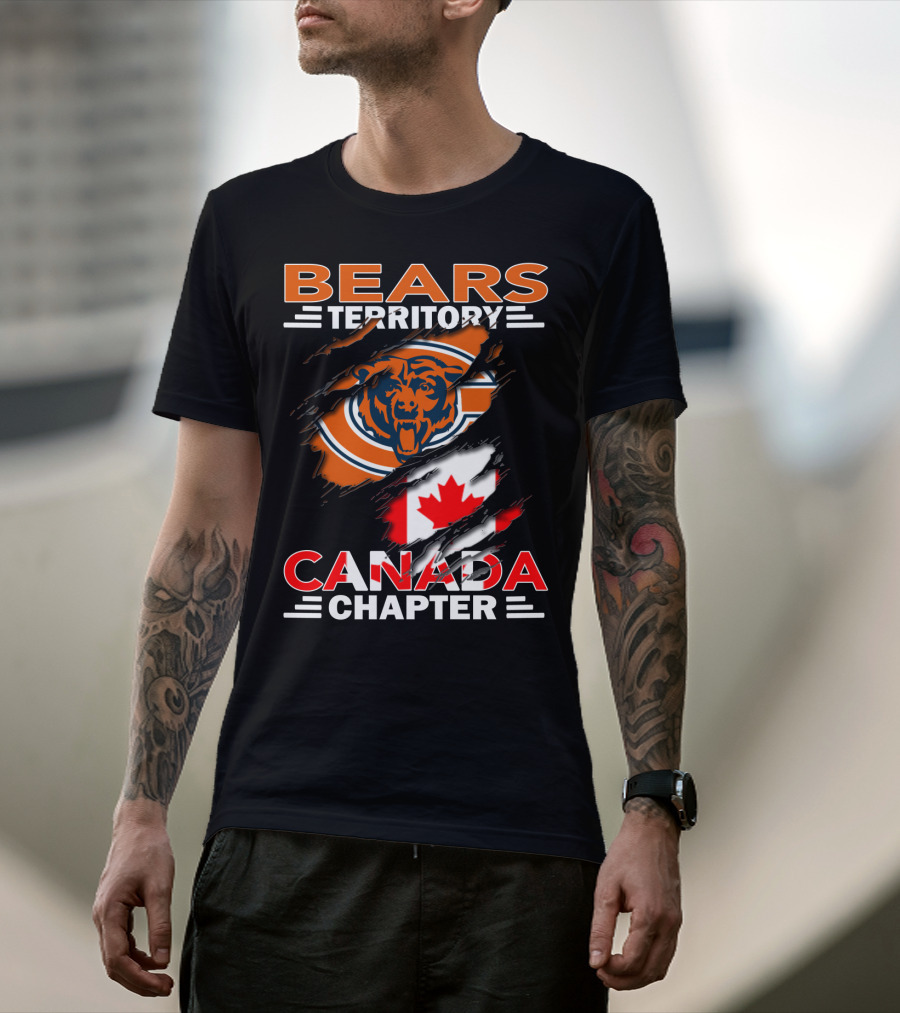 Bears Territory Canada Chapter Canadian Flag Bear T-Shirt