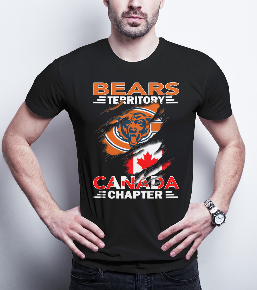 Bears Territory Canada Chapter Canadian Flag Bear T-Shirt