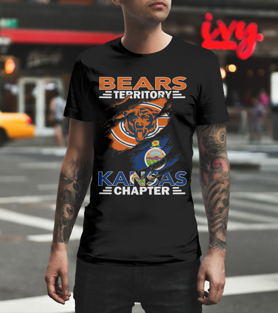 Bears Territory Kansas Chapter Chicago Football Fan Club T-Shirt