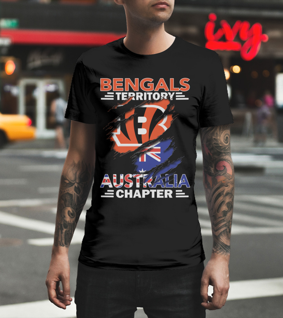 Bengals Territory Australia Chapter With Flag T-Shirt