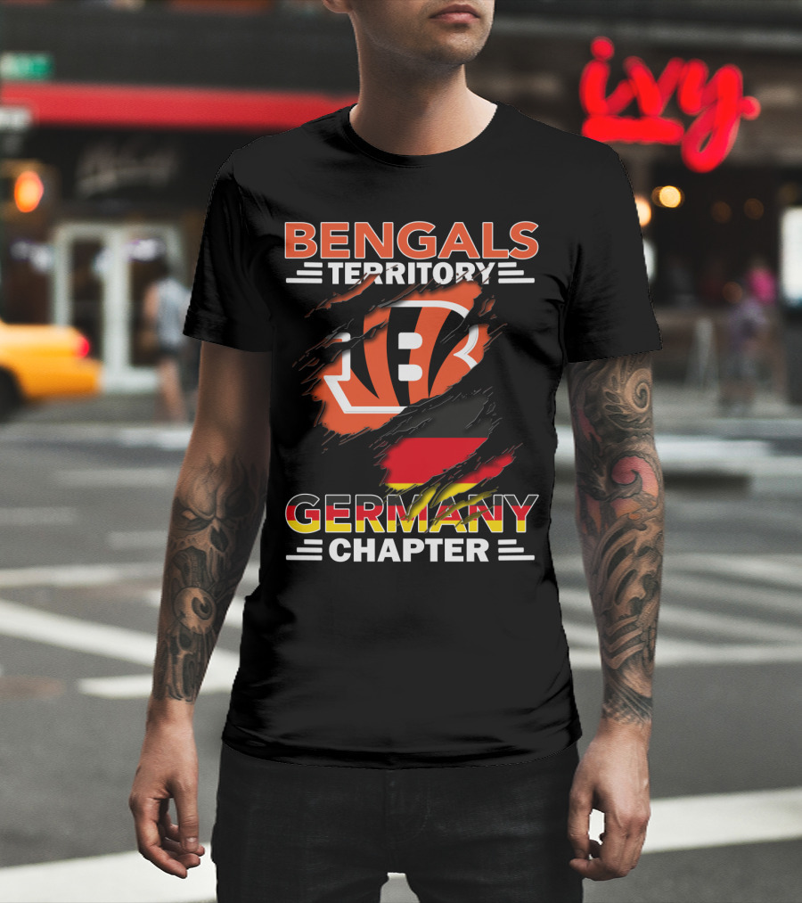 Bengals Territory Germany Chapter Logo With German Flag Elements T-Shirt