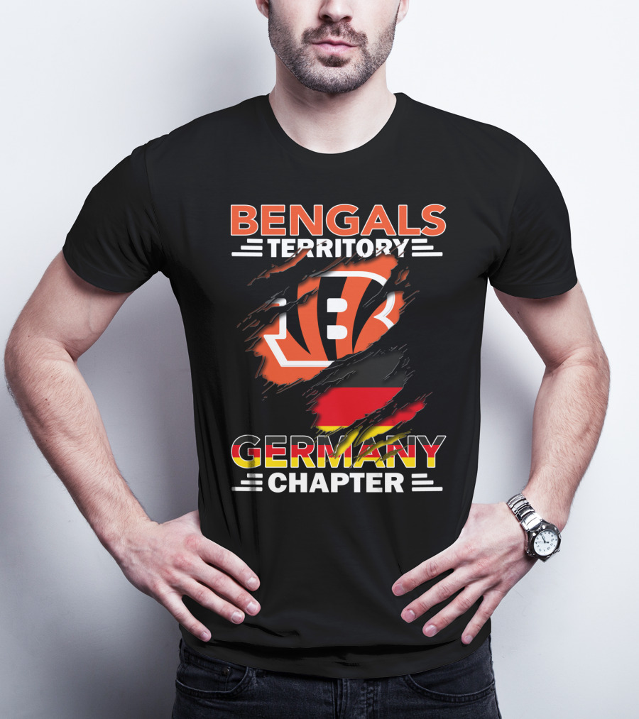 Bengals Territory Germany Chapter Logo With German Flag Elements T-Shirt