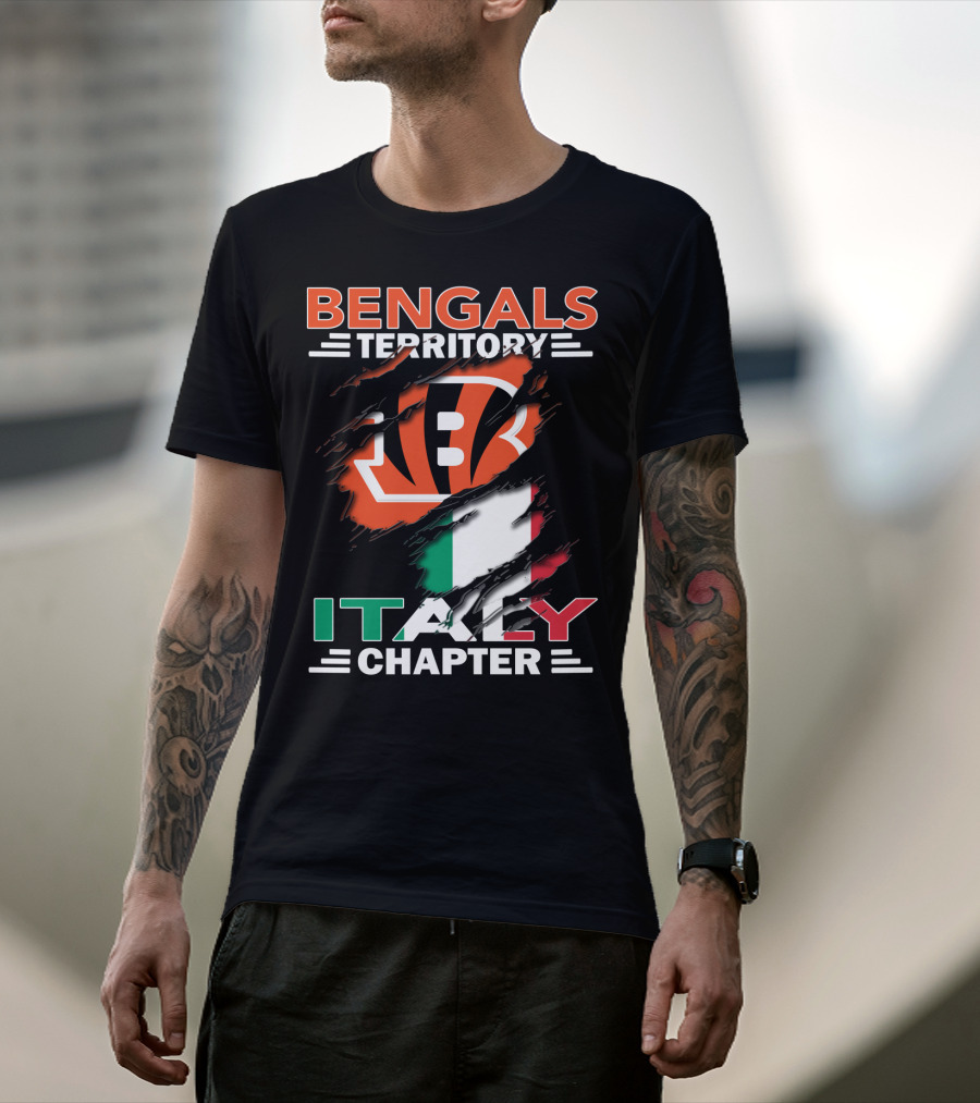 Bengals Territory Italy Chapter Flag T-Shirt