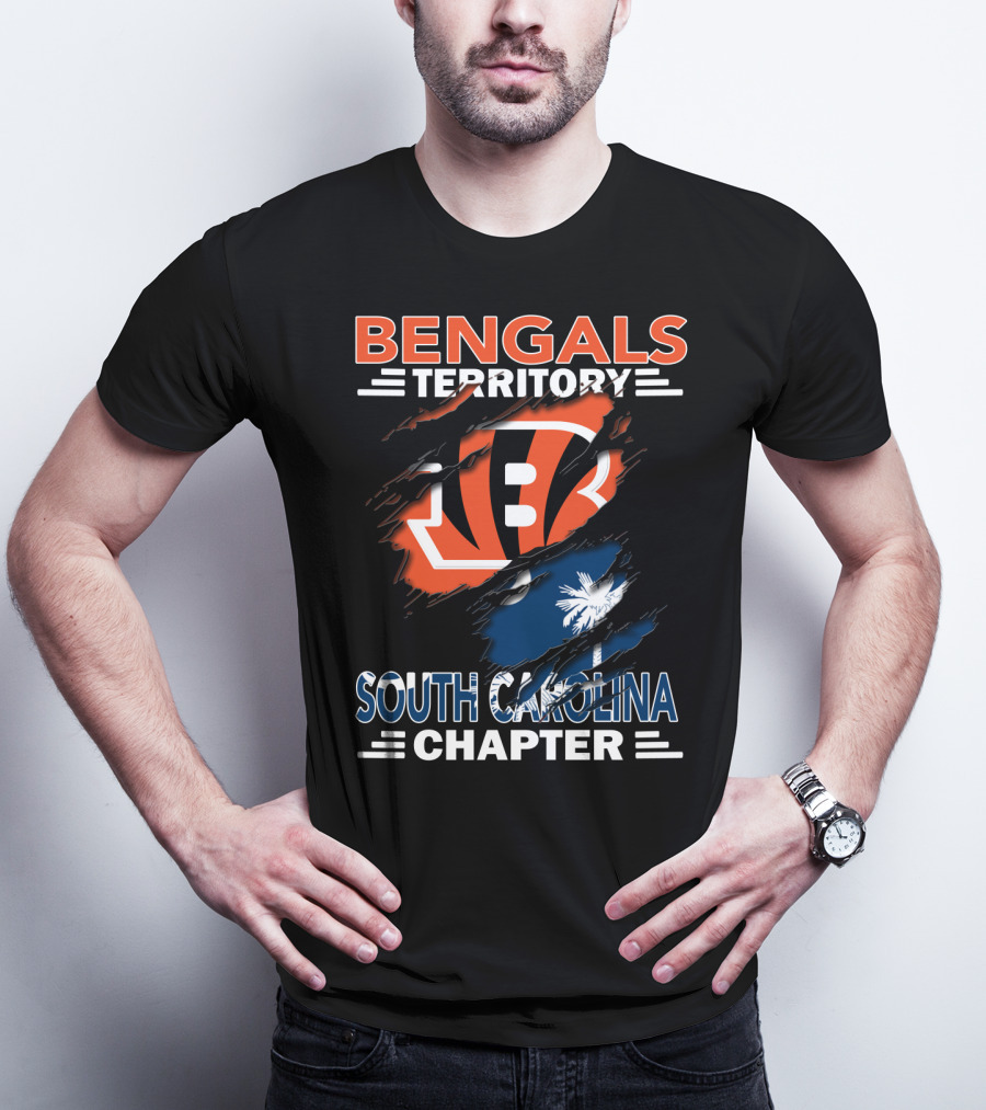 Bengals Territory South Carolina Chapter Palm Tree Claw T-Shirt