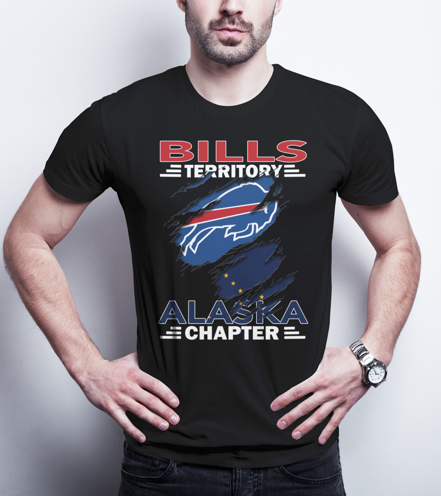 Bills Territory Buffalo Football Alaska Chapter Logo Flag T-Shirt