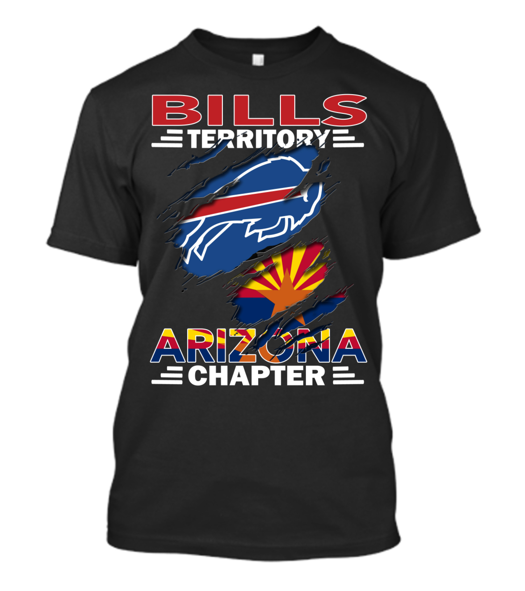 Bills Territory Arizona Chapter Buffalo Bills Logo Arizona Flag T-Shirt