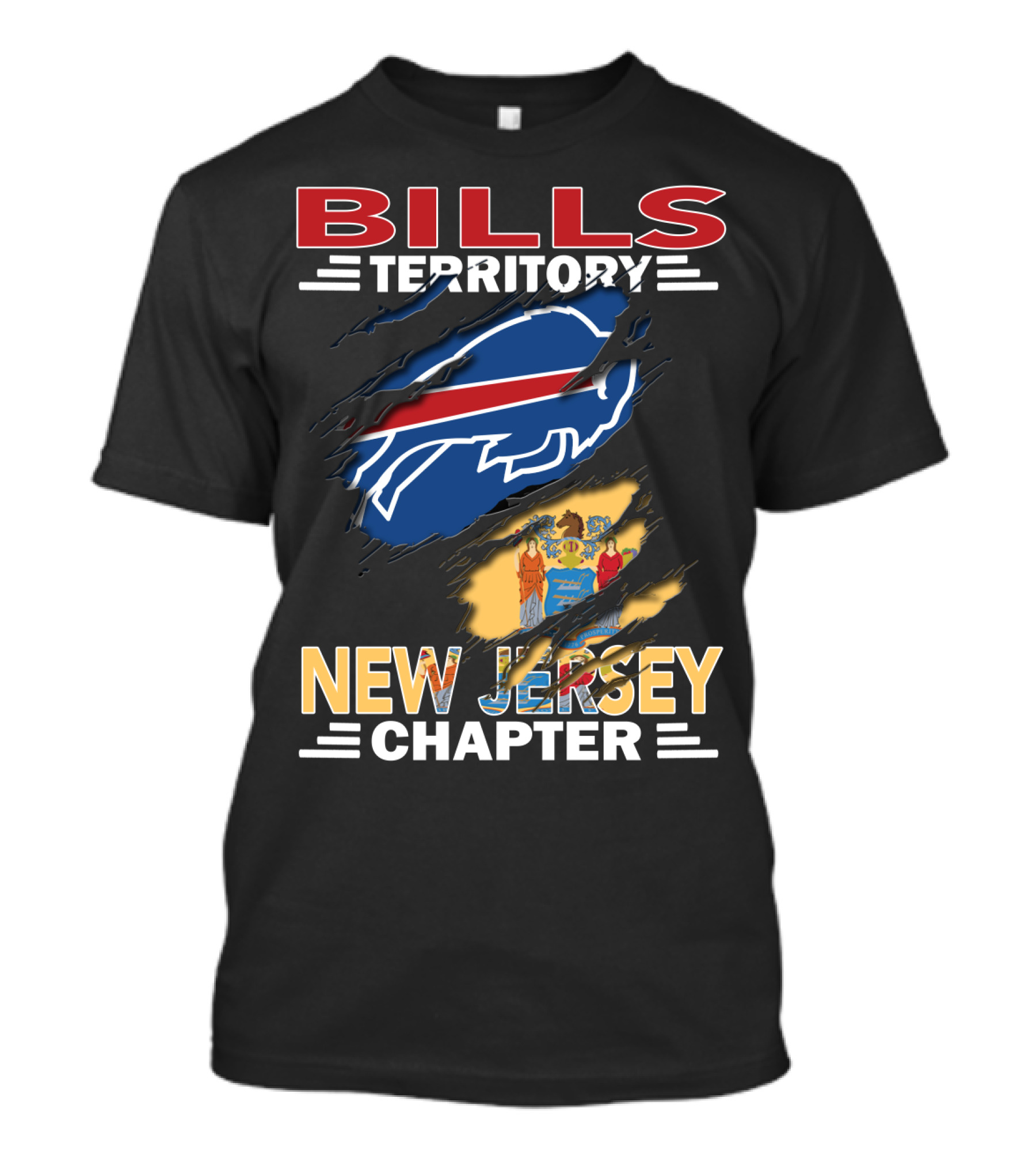 Bills Territory New Jersey Chapter Buffalo Flag T-Shirt