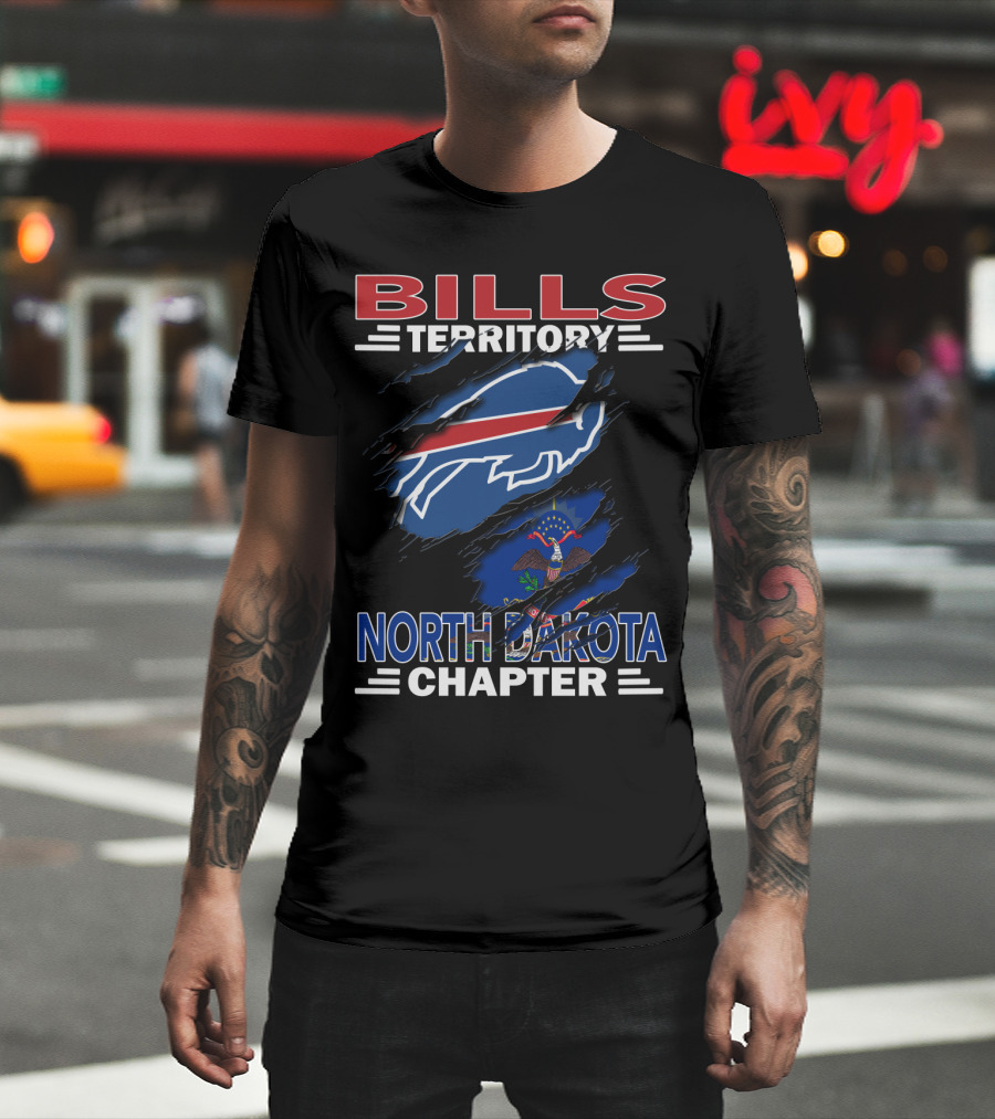 Bills Territory North Dakota Chapter Buffalo Football Fan Club T-Shirt