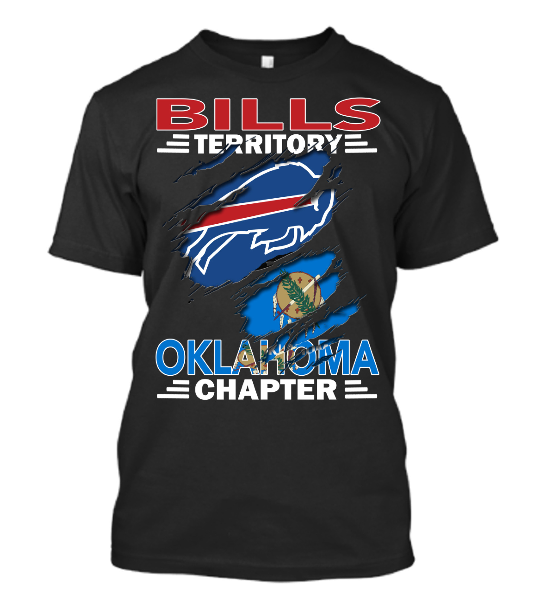Bills Territory Oklahoma Chapter Buffalo Football Oklahoma Flag T-Shirt