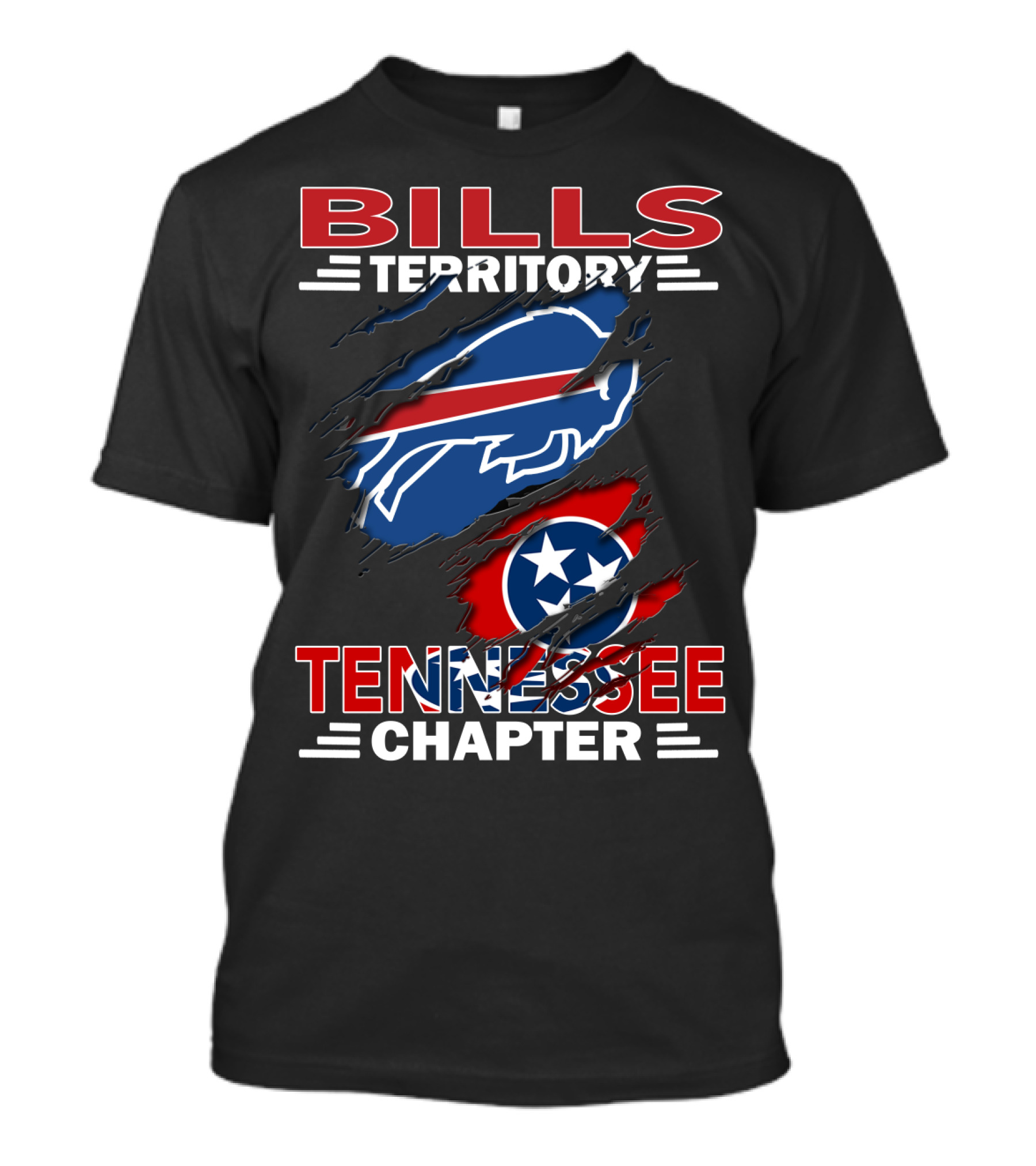 Bills Territory Tennessee Chapter Buffalo Bills Tennessee Flag T-Shirt