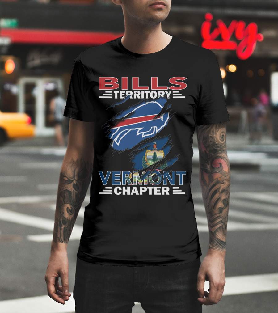 Bills Territory Vermont Chapter Buffalo Sports Team Fan Club T-Shirt