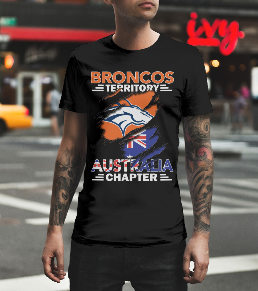 Broncos Territory Australia Chapter Flag T-Shirt