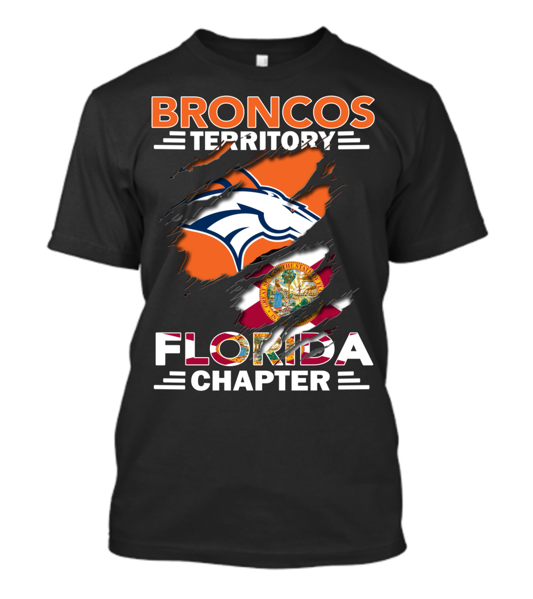 Denver Broncos Territory Florida Chapter Fan Club T-Shirt