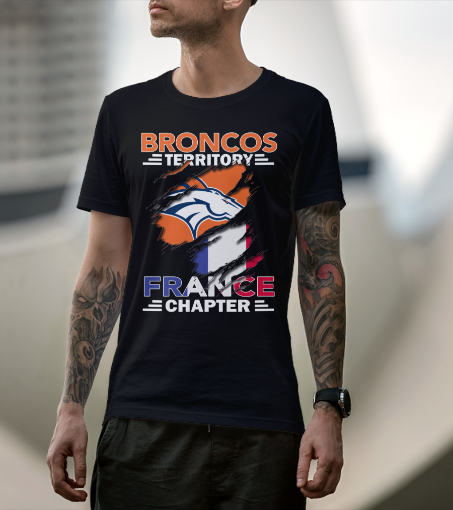 Broncos Territory France Chapter French Flag Fan Edition T-Shirt