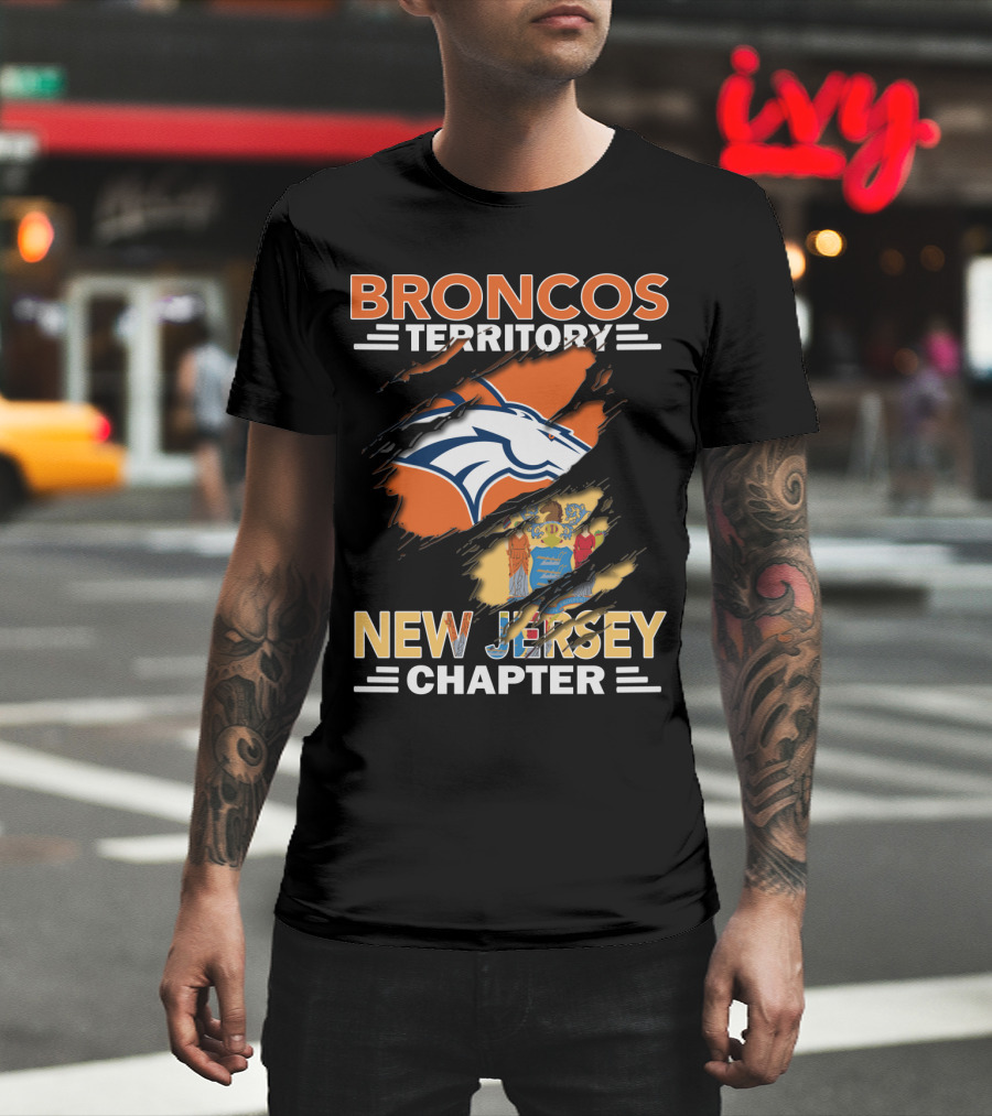 Broncos Territory New Jersey Chapter NFL Team Pride State Emblem T-Shirt