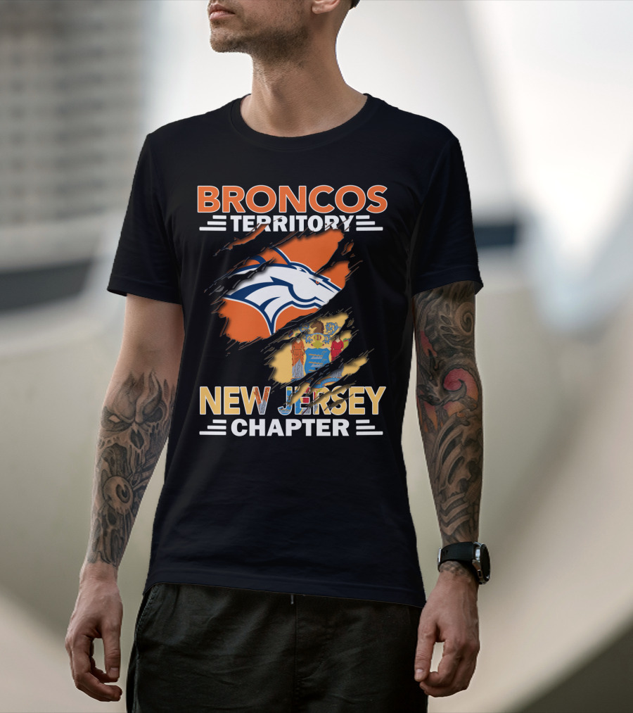 Broncos Territory New Jersey Chapter NFL Team Pride State Emblem T-Shirt