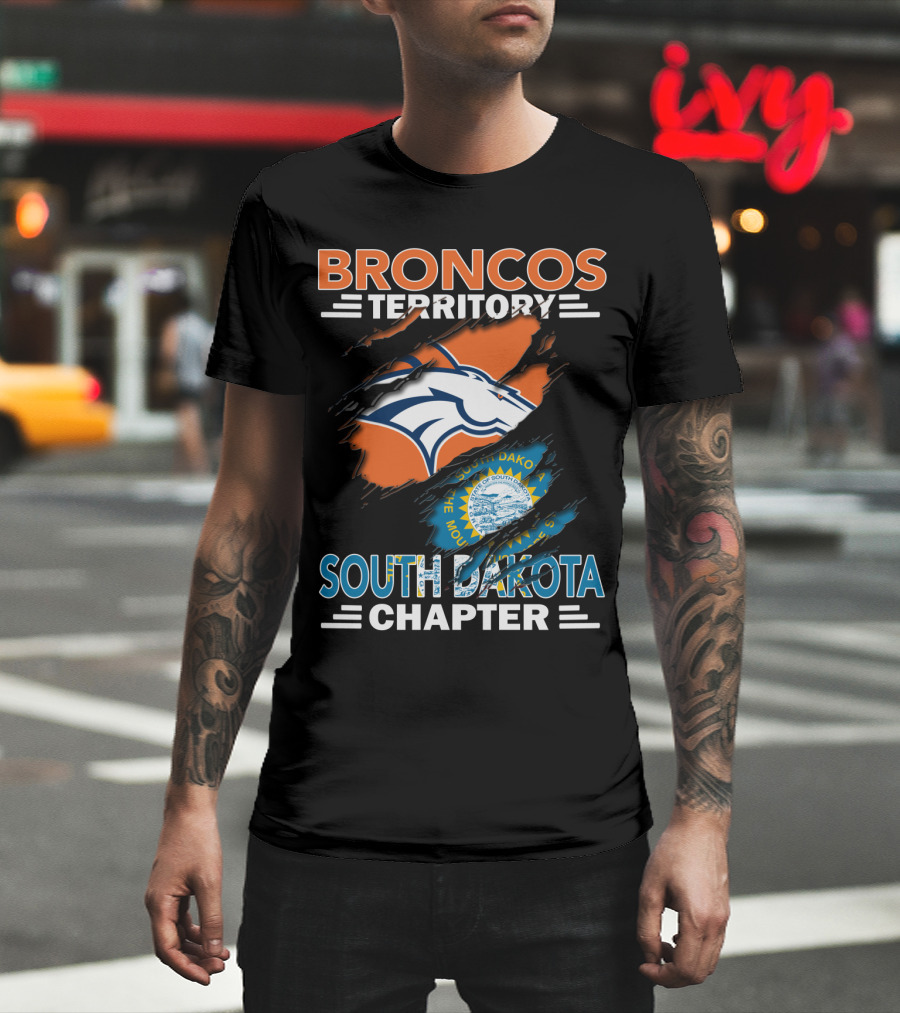 Broncos Territory South Dakota Chapter Logo And State Emblem T-Shirt