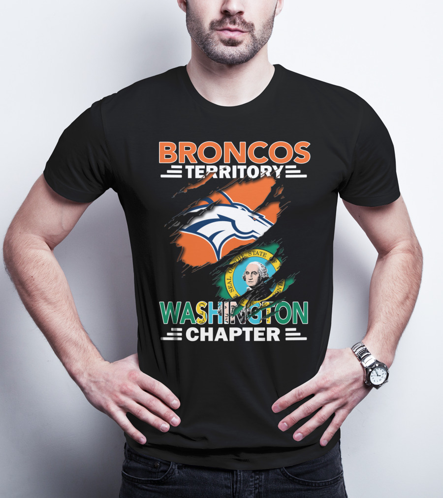 Broncos Territory Washington Chapter Denver Football Fan Club T-Shirt