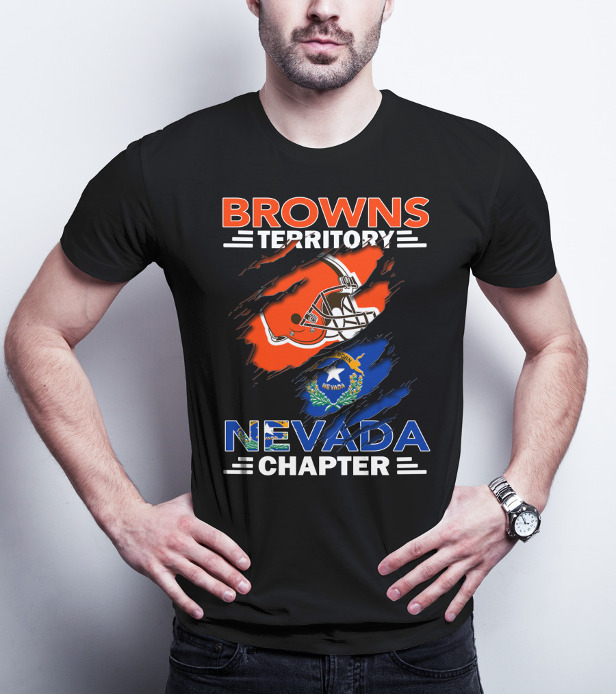 Browns Territory Nevada Chapter Football Helmet And State T-Shirt