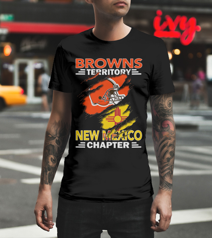 Browns Territory New Mexico Chapter Helmet And Zia T-Shirt