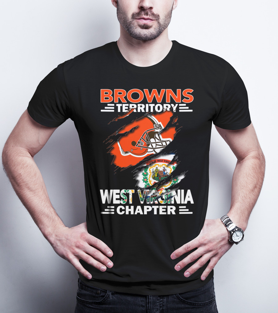 Browns Territory West Virginia Chapter Helmet State Of West Virginia Seal T-Shirt