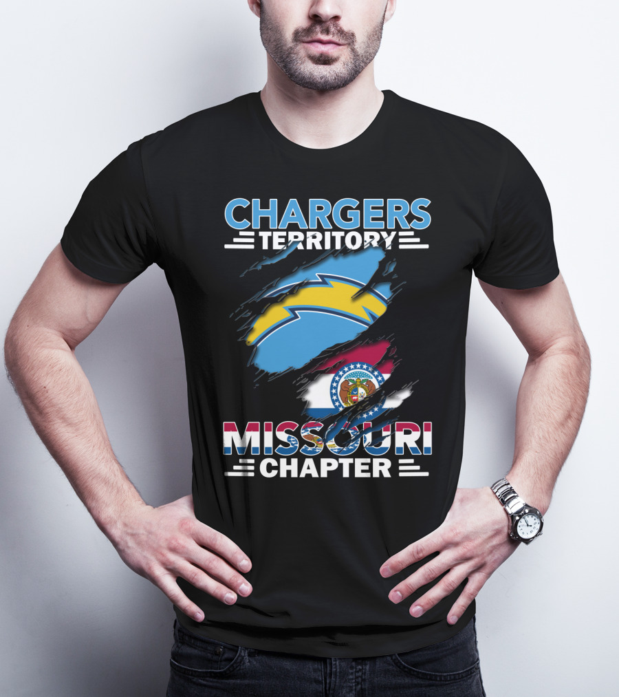 Chargers Territory Missouri Chapter With State Flag T-Shirt