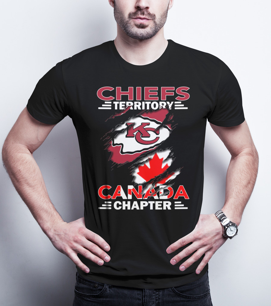 Chiefs Territory KC Logo Canada Chapter Maple Leaf T-Shirt