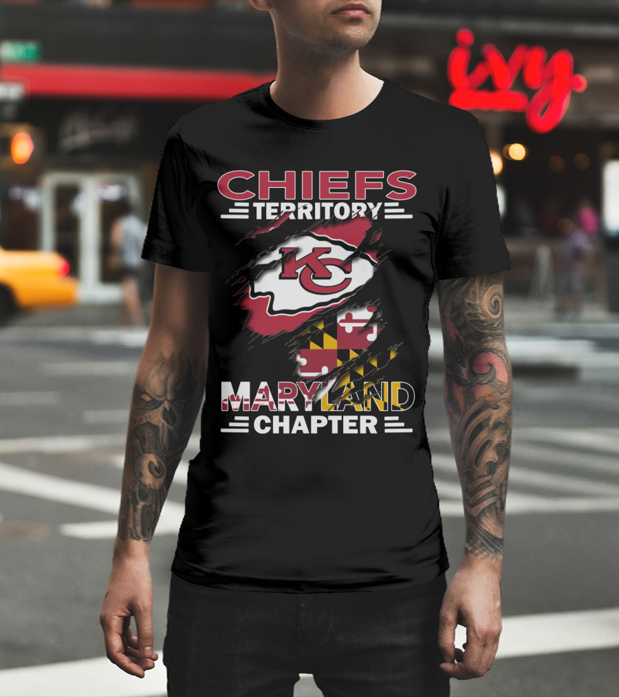Chiefs Territory KC Logo Maryland Chapter T-Shirt