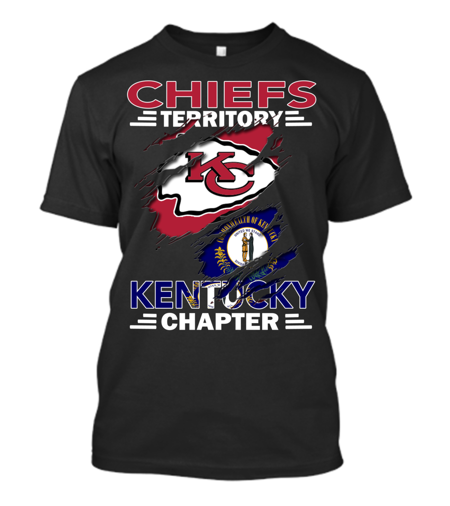 Chiefs Territory Kentucky Chapter Commonwealth Of Kentucky Flag T-Shirt