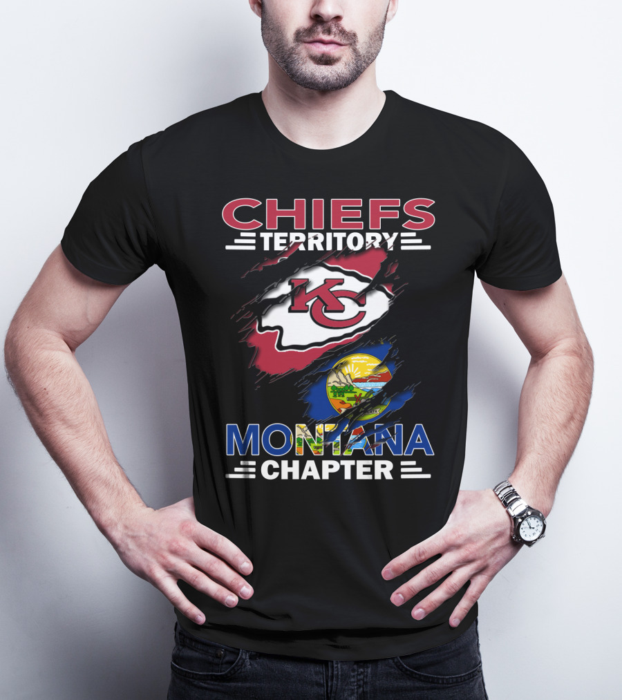 Chiefs Territory Montana Chapter KC Football Fans Edition T-Shirt