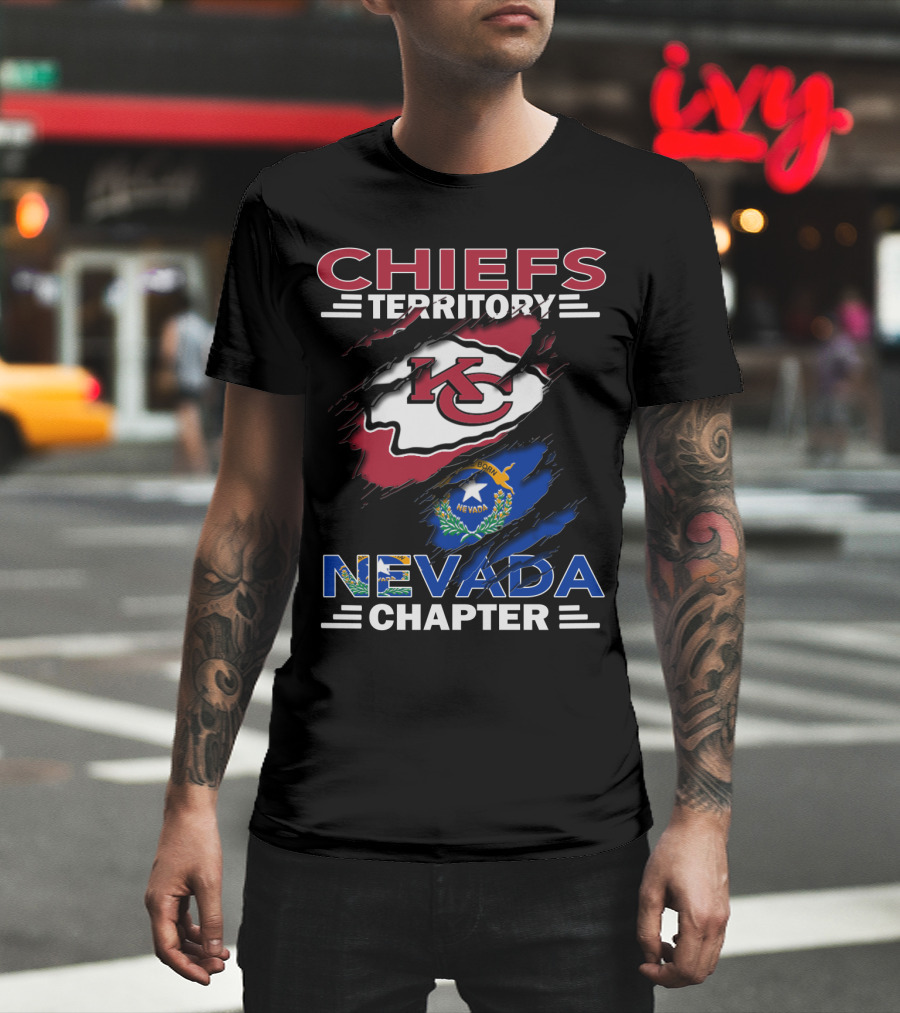 Chiefs Territory Kansas City Logo Nevada Chapter Football Fan T-Shirt