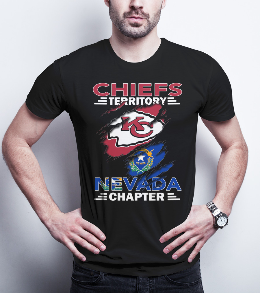Chiefs Territory Kansas City Logo Nevada Chapter Football Fan T-Shirt
