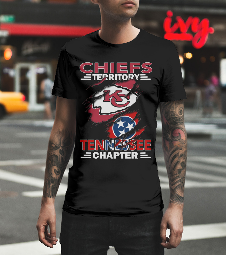 Chiefs Territory Tennessee Chapter KC Logo Flag T-Shirt