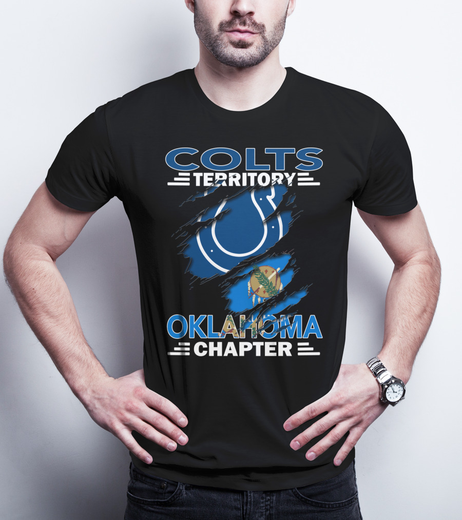 Colts Territory Oklahoma Chapter Colts Logo Oklahoma Flag T-Shirt