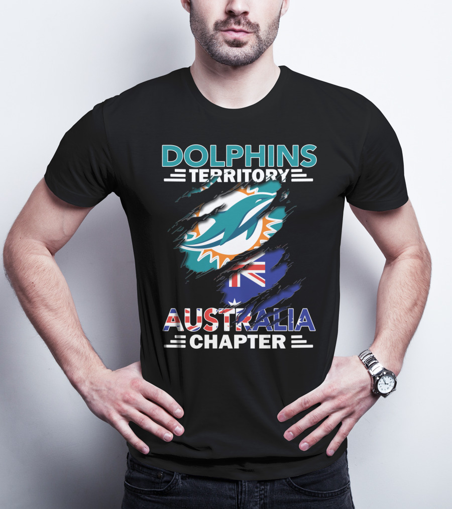 Dolphins Territory Australia Chapter Flag T-Shirt