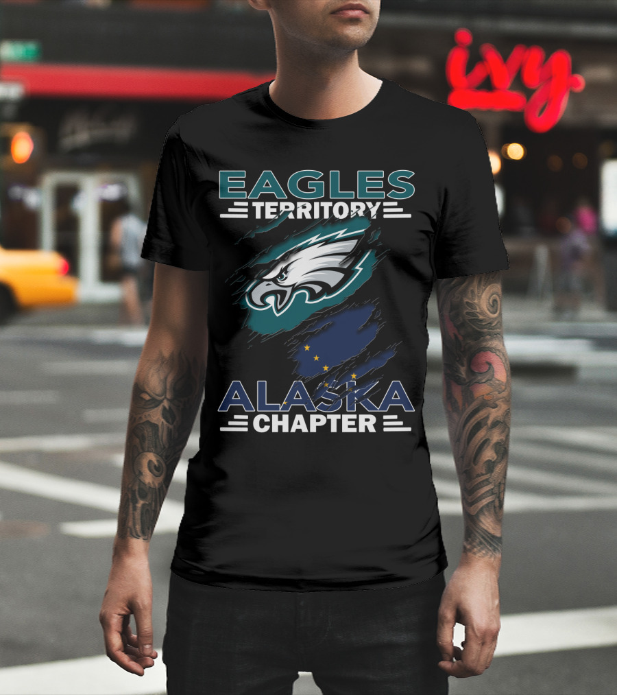 Eagles Territory Alaska Chapter Philadelphia Eagles Alaska State Flag T-Shirt