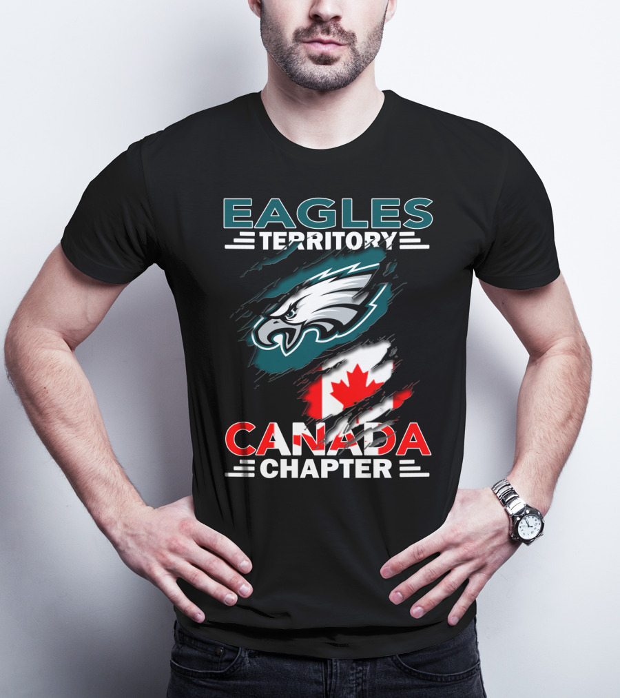 Eagles Territory Canada Chapter Flag And Eagle T-Shirt
