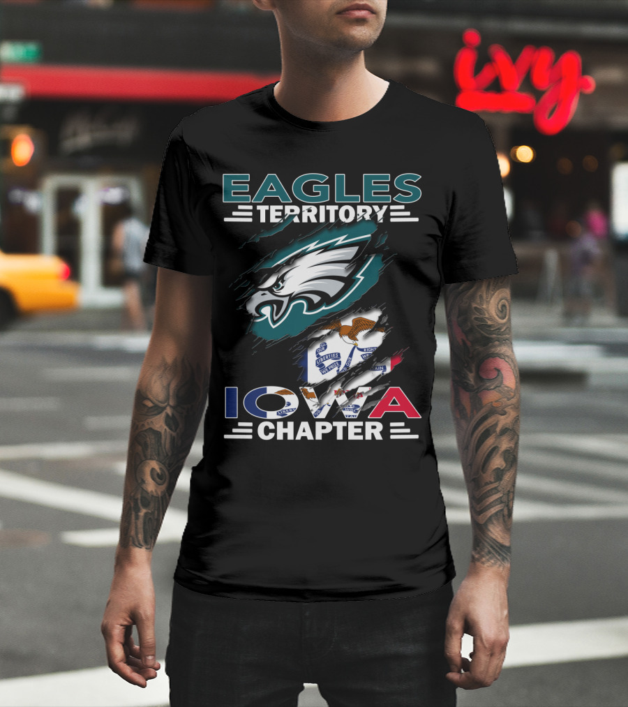 Eagles Territory Iowa Chapter Philadelphia Eagles Fan Club Loyalty Supporters T-Shirt