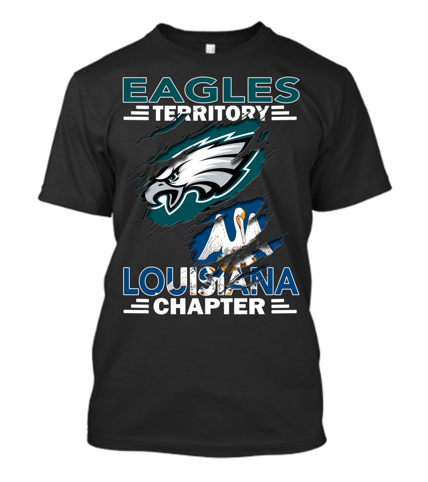 Eagles Territory Louisiana Chapter Philadelphia Nfl Football Fan Club T-Shirt