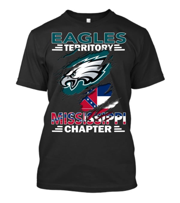 Eagles Territory Mississippi Chapter Confederate Flag Emblem T-Shirt