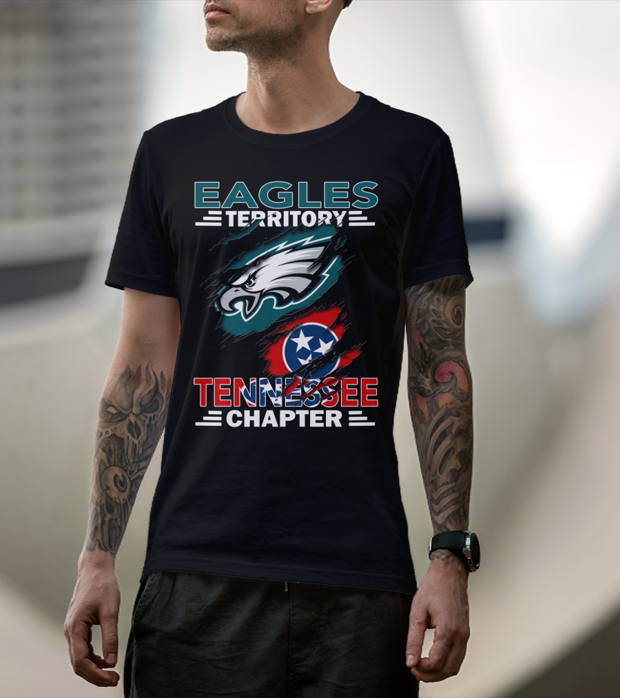 Eagles Territory Tennessee Chapter Philadelphia Eagles Tennessee Flag T-Shirt