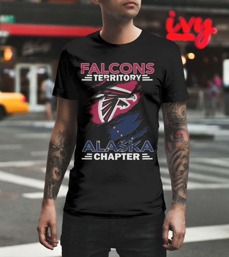 Falcons Territory Alaska Chapter Logo With State Flag Elements T-Shirt
