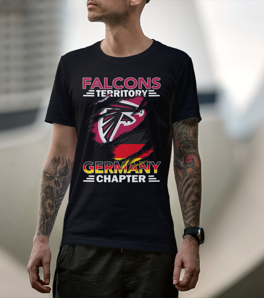 Falcons Territory Germany Chapter Logo With Flag Fusion T-Shirt