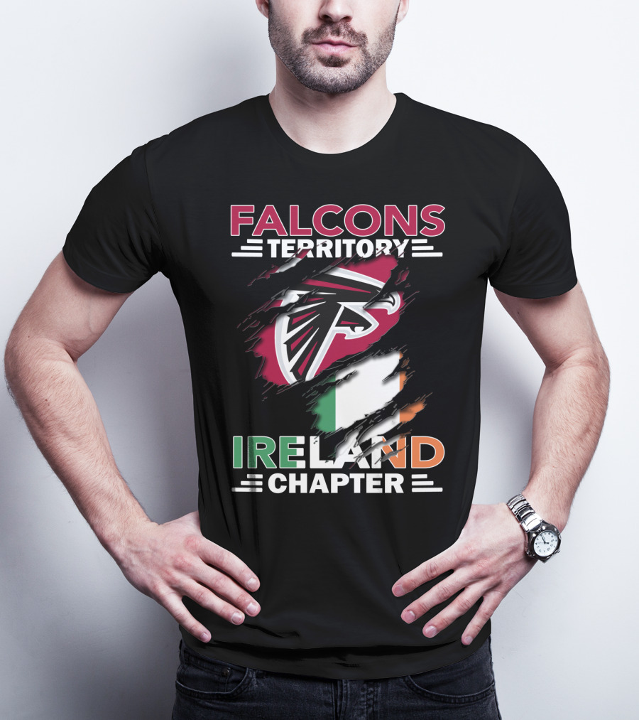 Falcons Territory Ireland Chapter Flag And Logo Emblem T-Shirt